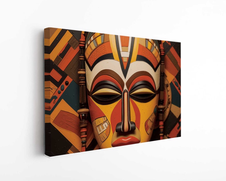 African Mask Old Relic Wall Art Classic Africa Art Canvas Print Fine ...