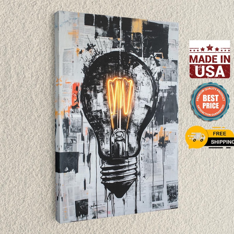 Light Bulb Art - Etsy