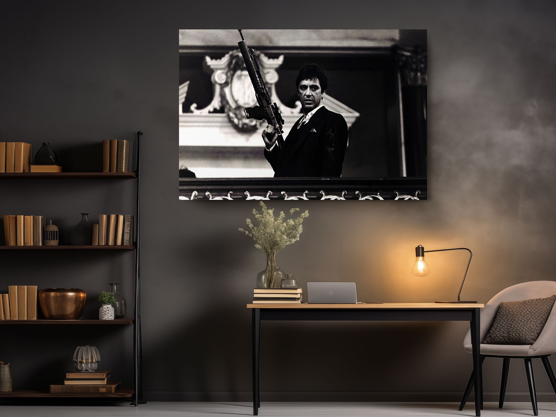 Scarface Tony Montana Say Hello to My Little Friend Canvas Print Large ...