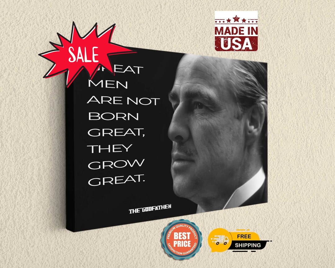 The Godfather Vito Corleone Marlon Brandon Quote Canvas Print Marlon ...