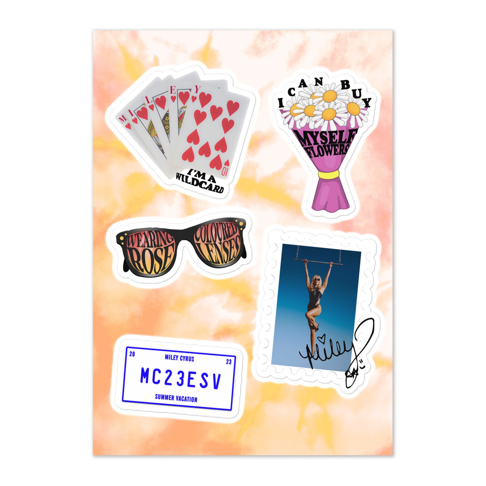 Miley Cyrus Endless Summer Vacation Sticker Sheet - Etsy UK