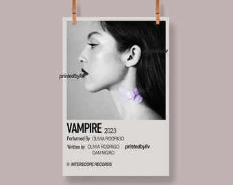 Olivia Rodrigo Vampire GUTS Drivers License Print Poster - Etsy UK