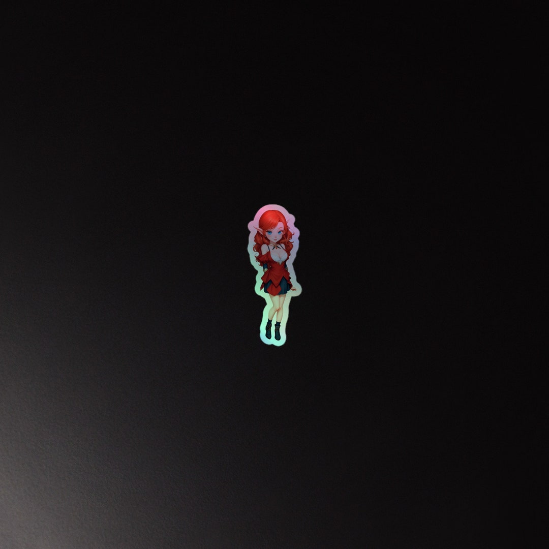 Stickers Enchanting Elf & Kawaii Anime Art: Whimsical Redhead Designs ...