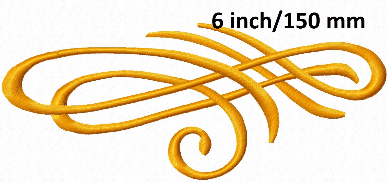 Curlicue Monogram Border Machine Embroidery Design (digital Files) - Etsy