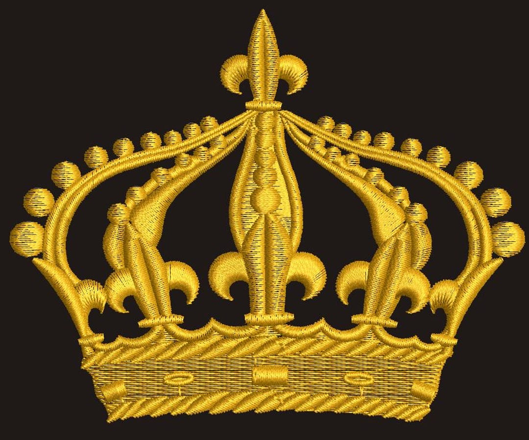 Royal Crown – Machine Embroidery Design - Etsy
