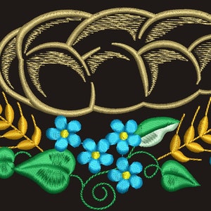 Bread and Wildflowers Machine Embroidery Design (digital Files) - Etsy
