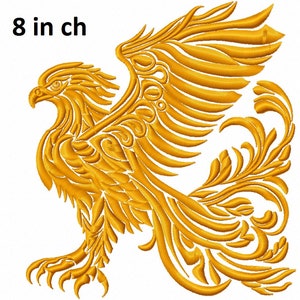 Fire Bird, Golden Phoenix, Eagle Machine Embroidery Design, This is Not ...