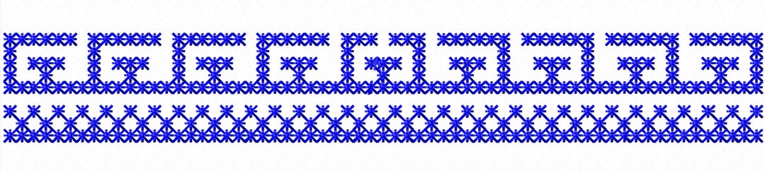 Double Cross-stitch Greek Border Machine Embroidery Design, This is Not ...