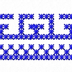 Double Cross-stitch Greek Border Machine Embroidery Design, This is Not ...