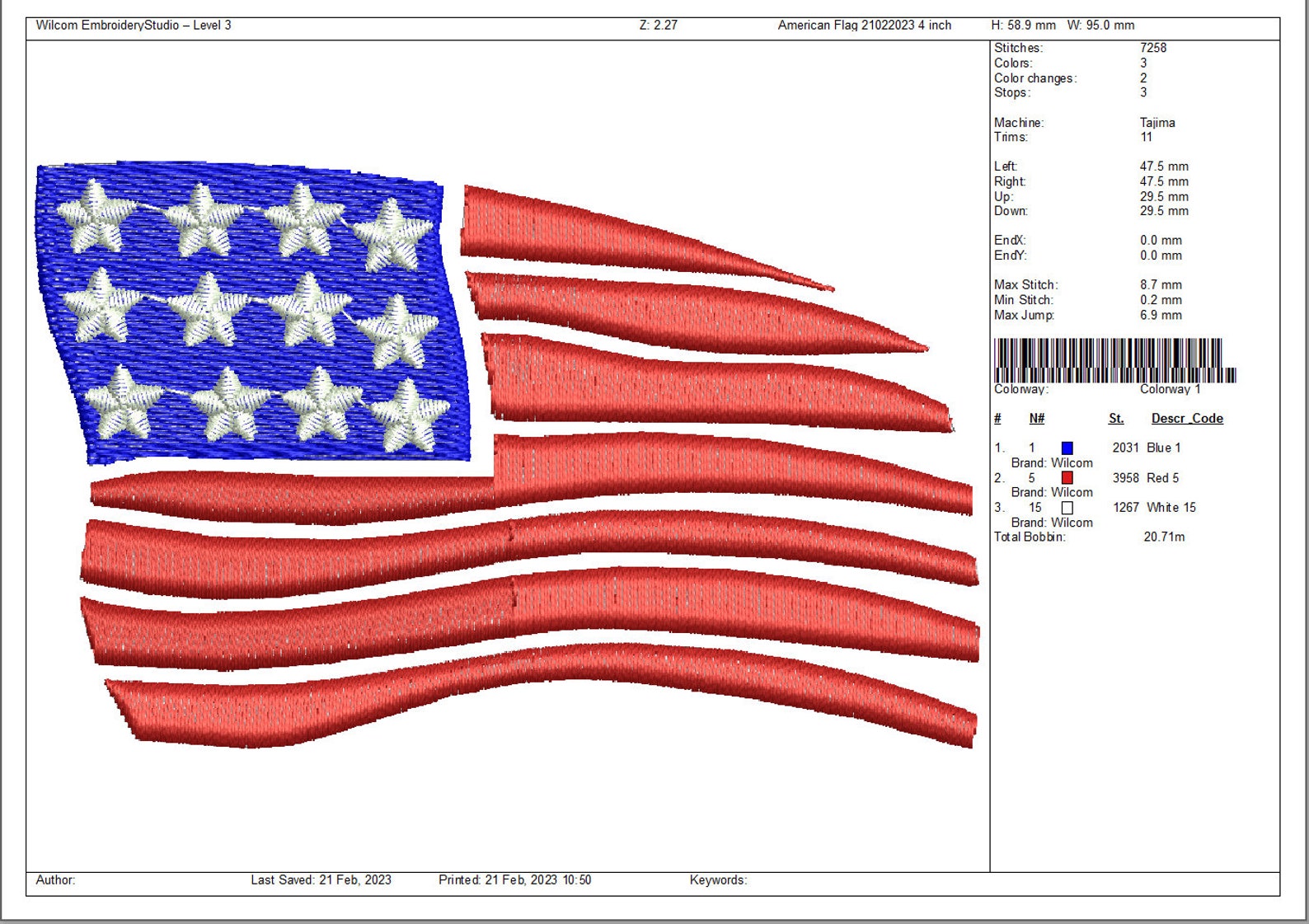 United States Flag Machine Embroidery Design (digital Files) - Etsy