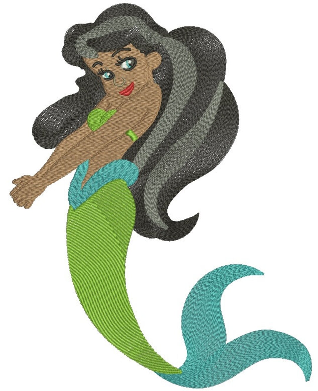 Mermaid Machine Embroidery Design, This is Not a Real Product, These ...