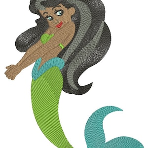 Mermaid Machine Embroidery Design, This is Not a Real Product, These ...