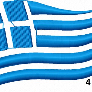 Greek Flag Machine Embroidery Design, This is Not a Real Product, These ...