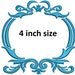 Curly Monogram Frame Machine Embroidery Design, This is Not a Real ...