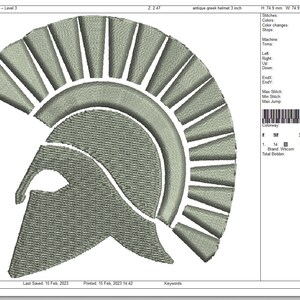 Ancient Greek Helmet Machine Embroidery Design, This is Not a Real ...