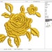 Golden Rose Machine Embroidery Design, This is Not a Real Product ...
