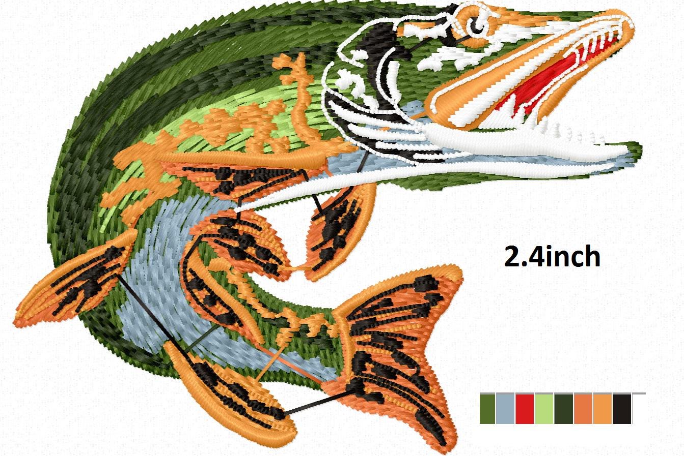 Pike Machine Embroidery Design Instant Download Small Sizes - Etsy