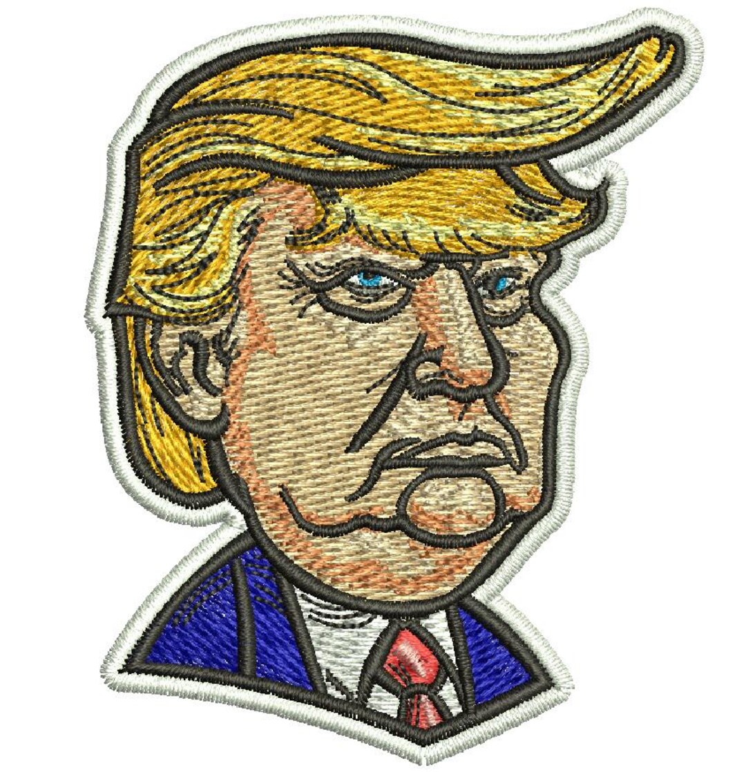 Donald Trump Face Machine Embroidery Design, This is Not a Real Product ...