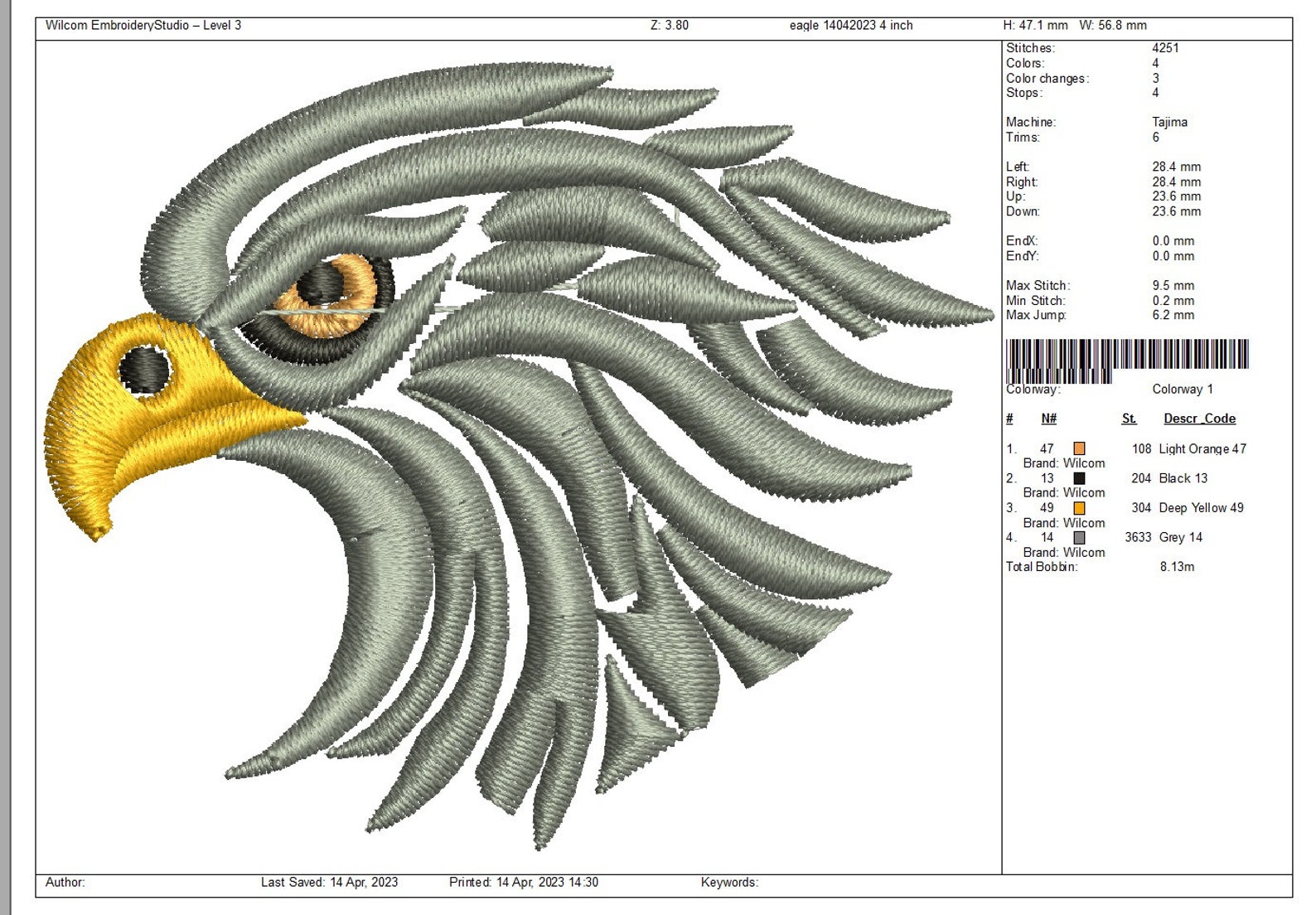 Eagle Head Machine Embroidery Design, This is Not a Real Product, These ...