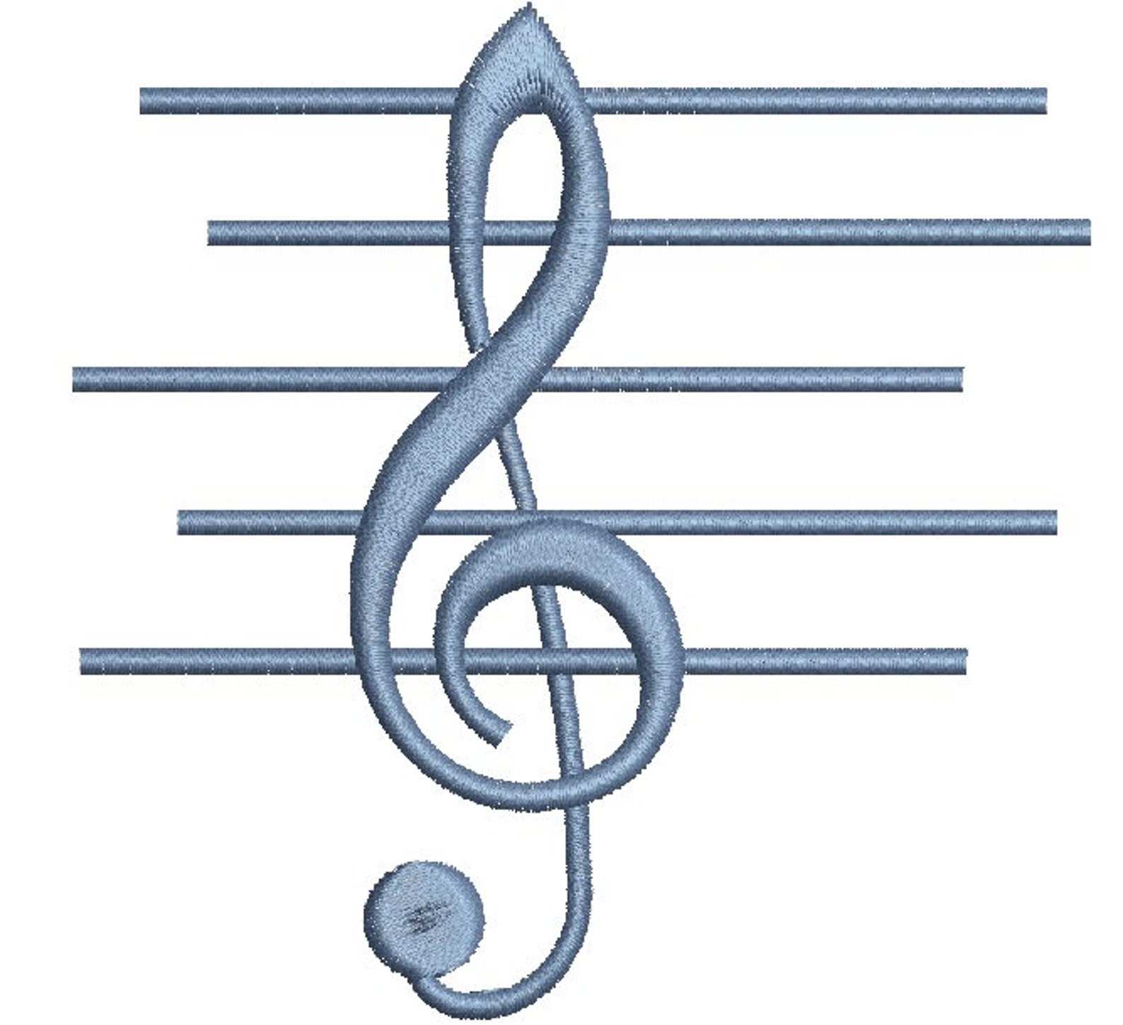 Treble Clef Machine Embroidery Design, This is Not a Real Product ...