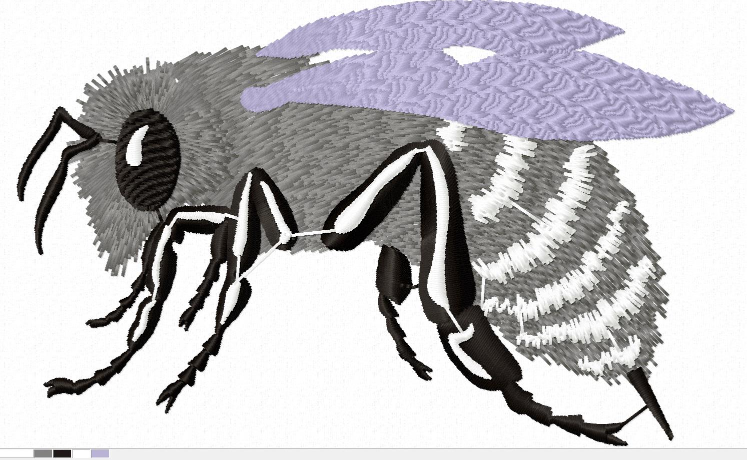 Realistic Big Bee in 2 Big Sizes Machine Embroidery Design - This is ...