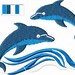 Dolphin and Waves Machine Embroidery Design This is Not a - Etsy