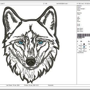 Wolf Machine Embroidery Design, This is Not a Real Product, These Are ...