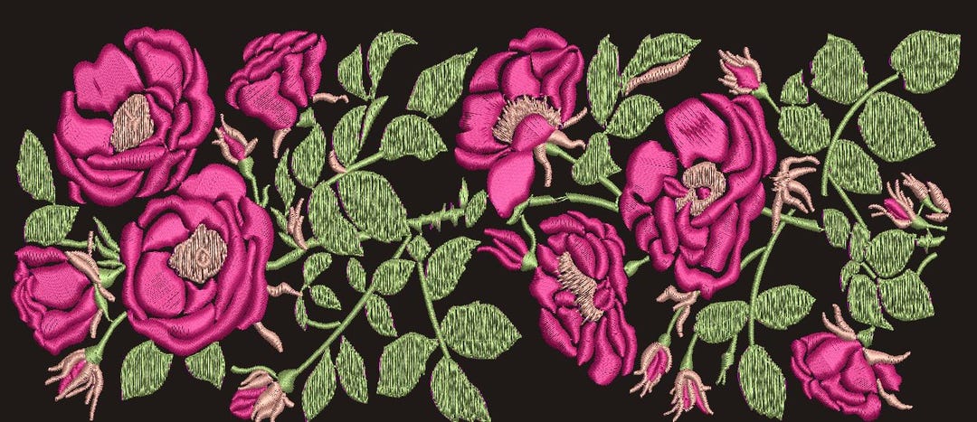 Rose Pattern. Machine Embroidery Design. Instant Download - Etsy