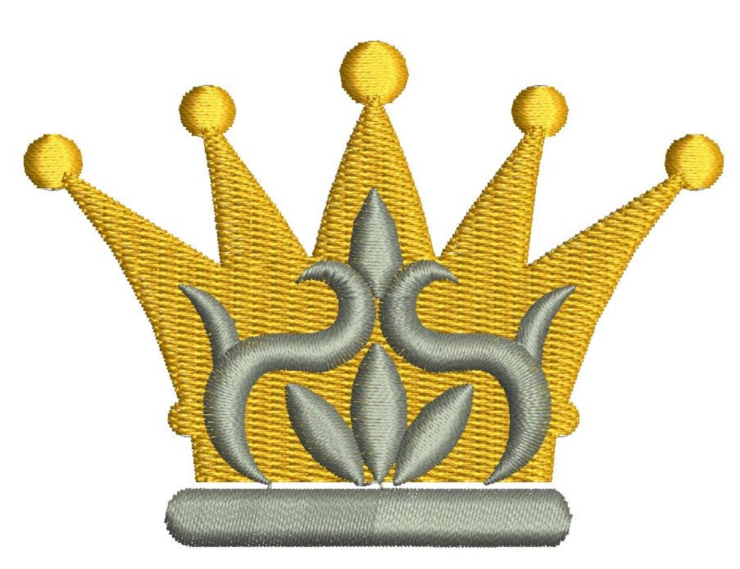Mini Small Gold Crown Machine Embroidery Design, This is Not a Real ...