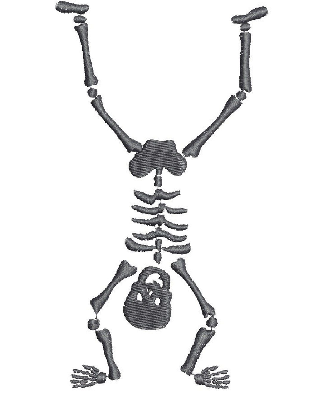 Dancing Skeleton Machine Embroidery Design, This is Not a Real Product ...