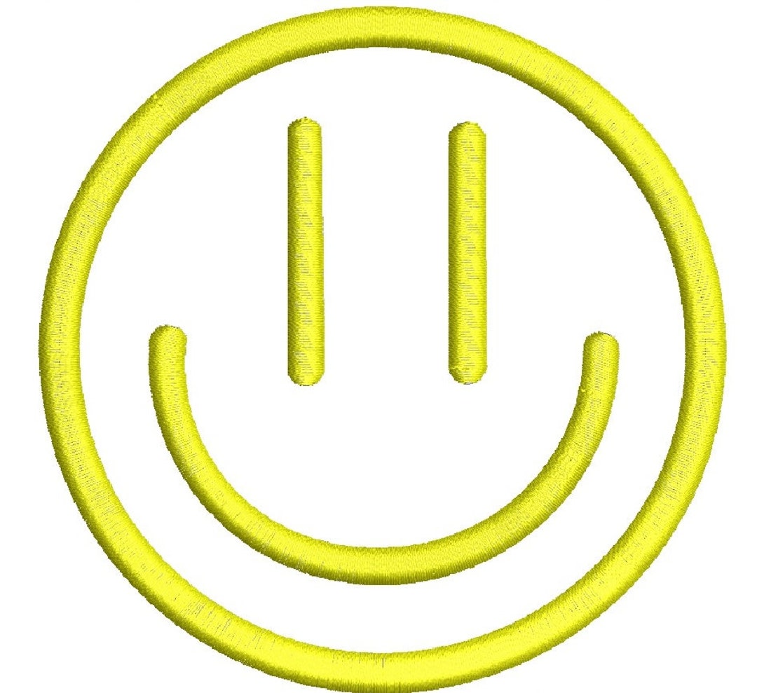 Smile Machine Embroidery Design, This is Not a Real Product, These Are ...