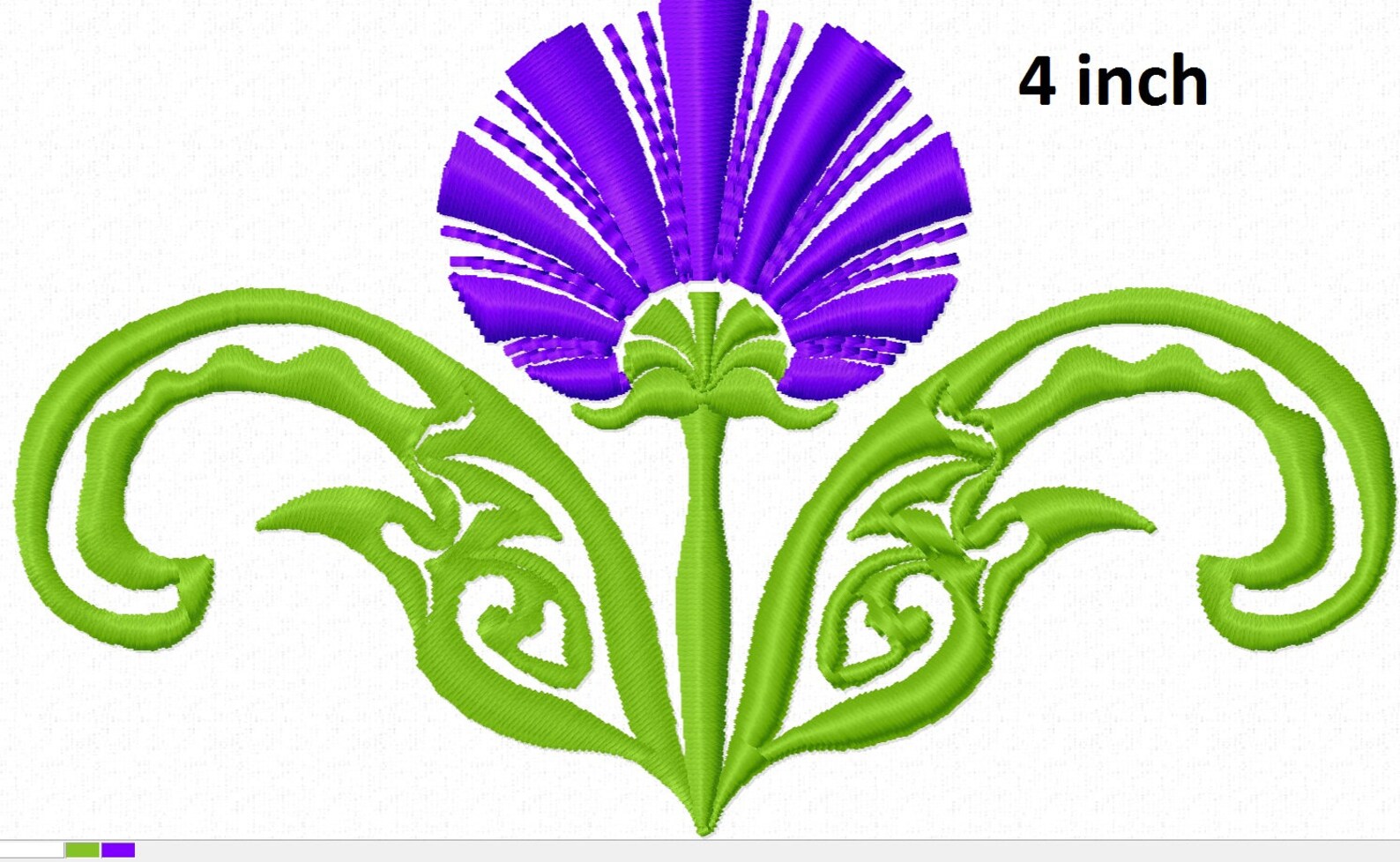 Thistle Scroll Machine Embroidery Design This is Not a Real - Etsy