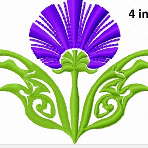 Thistle Scroll Machine Embroidery Design This is Not a Real - Etsy