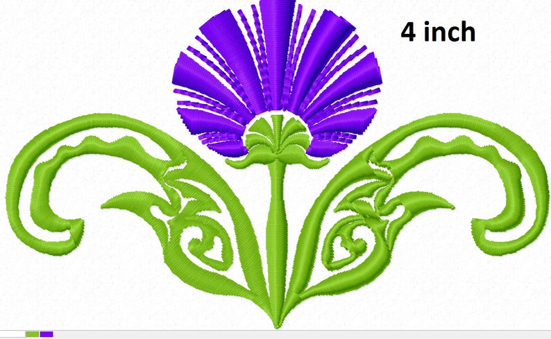 Thistle Scroll Machine Embroidery Design This is Not a Real - Etsy