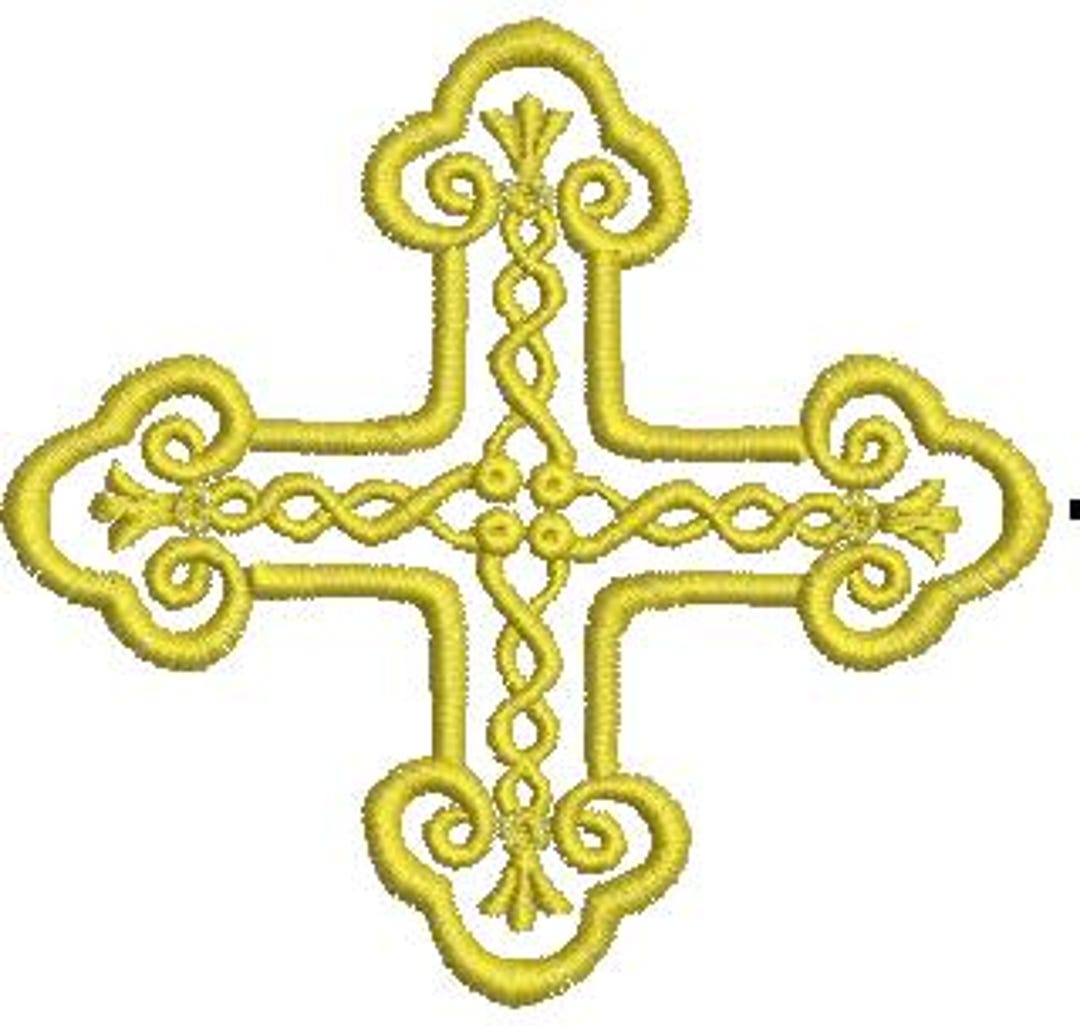 Christian Cross Machine Embroidery Design, This is Not a Real Product ...