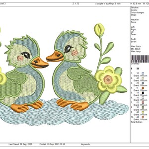 A Couple of Ducklings Cute Duckling Machine Embroidery Design, This is ...