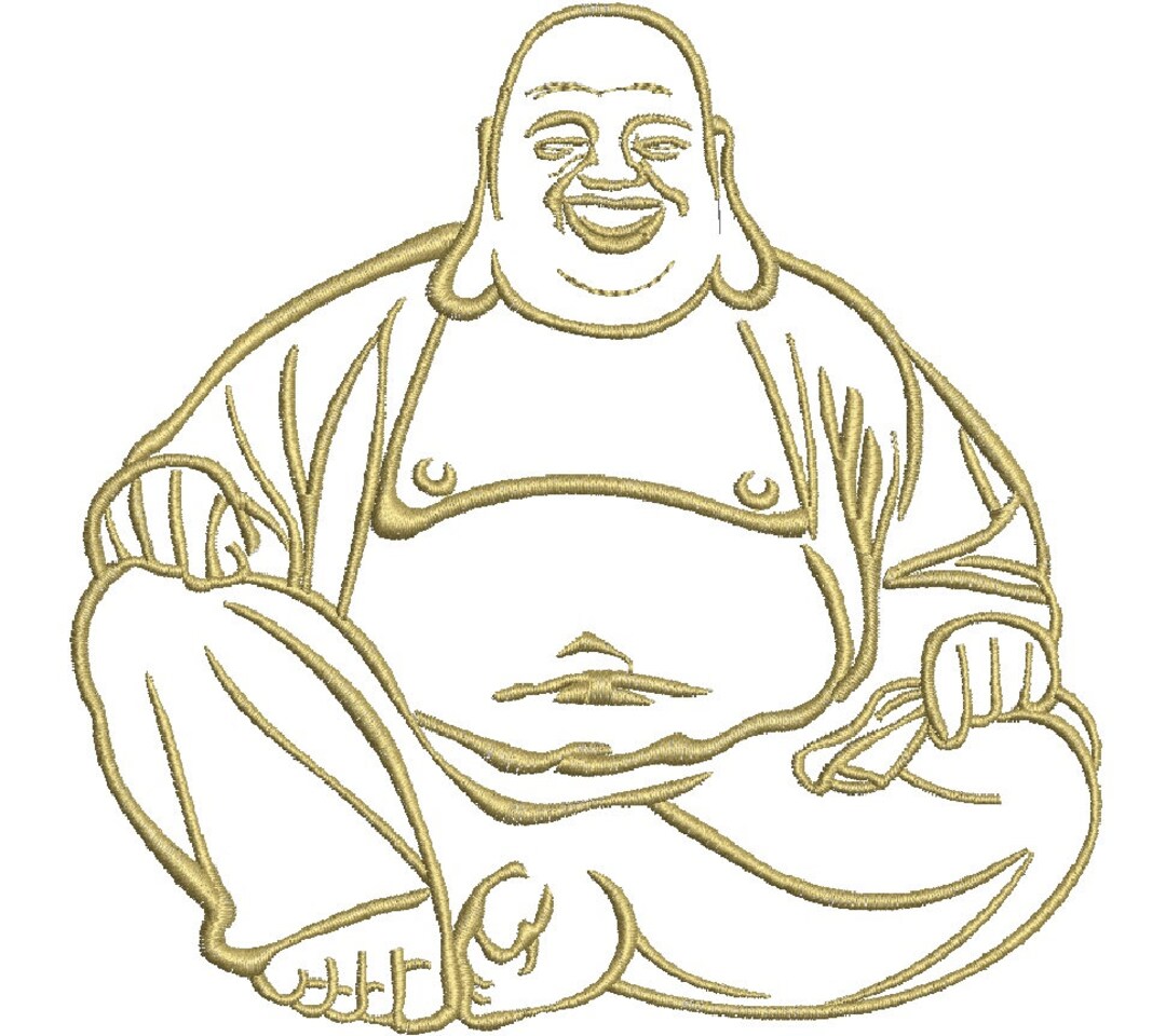 Man Buddha Machine Embroidery Design, This is Not a Real Product, These ...