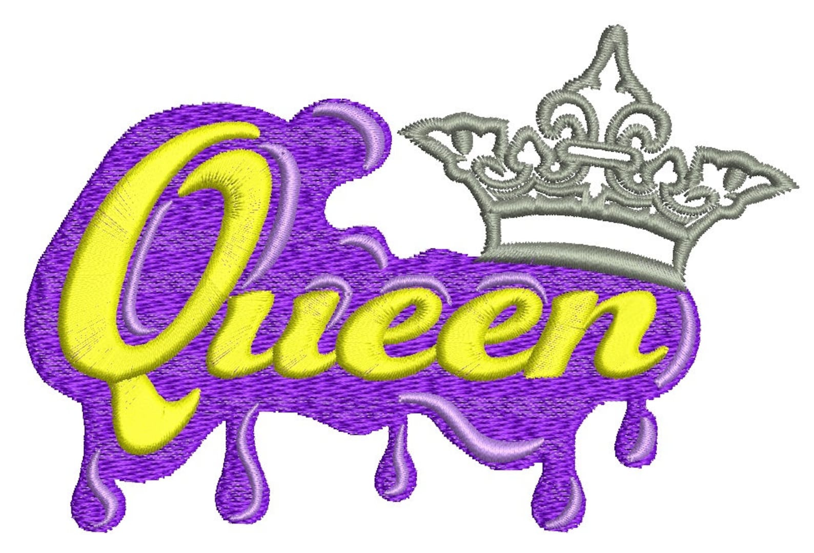 Queen With Crown Machine Embroidery Design This is Not a Real - Etsy