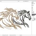 Pair of Running Mustangs Horses Machine Embroidery Design - Etsy
