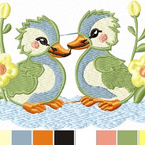 A Couple of Ducklings Cute Duckling Machine Embroidery Design, This is ...
