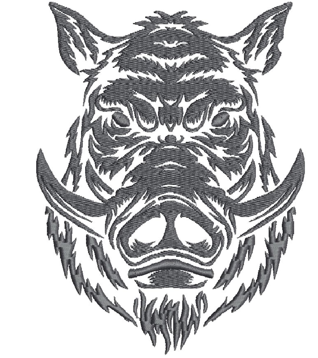 Wild Boar 01042024 Machine Embroidery Design, This is Not a Real ...