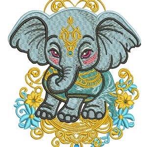 Baby Elephant Machine Embroidery Design, This is Not a Real Product ...