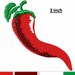 Red Pepper Machine Embroidery Design (digital Files) - Etsy