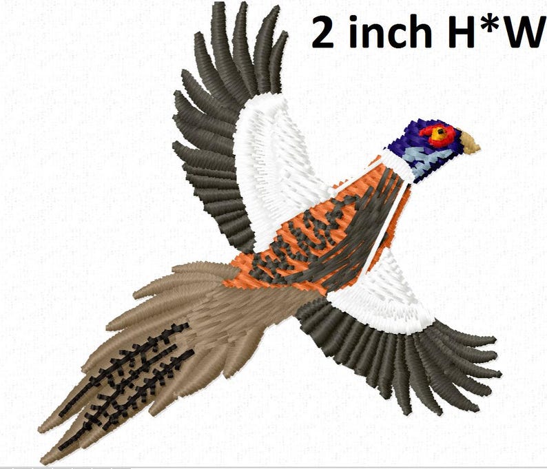 Pheasant Machine Embroidery Design Instant Download, This is Not a Real ...