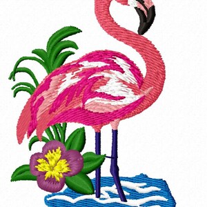 Flamingo Machine Embroidery Design, This is Not a Real Product, These ...