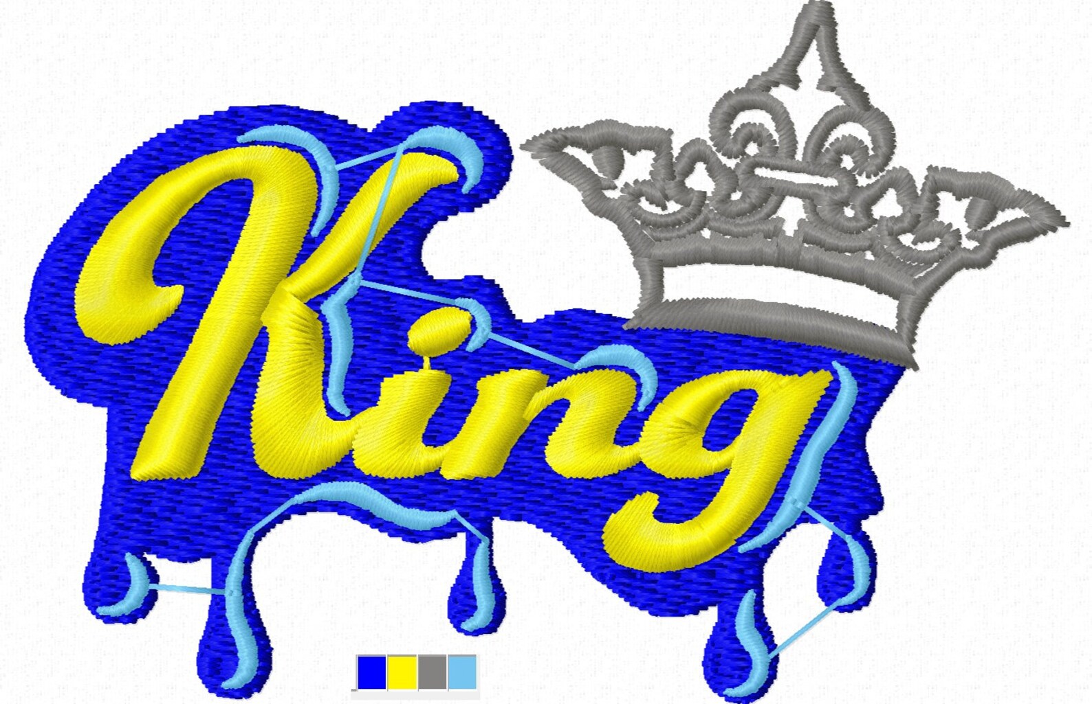 King With Crown Machine Embroidery Design, This is Not a Real Product ...
