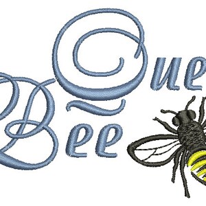 Bee Queen Machine Embroidery Design This is Not a Real Product - Etsy