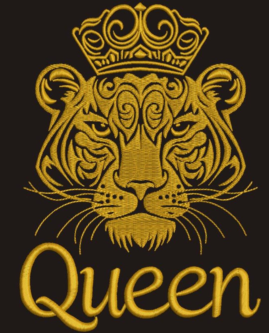 Queen With Crown Machine Embroidery Design, This is Not a Real Product ...