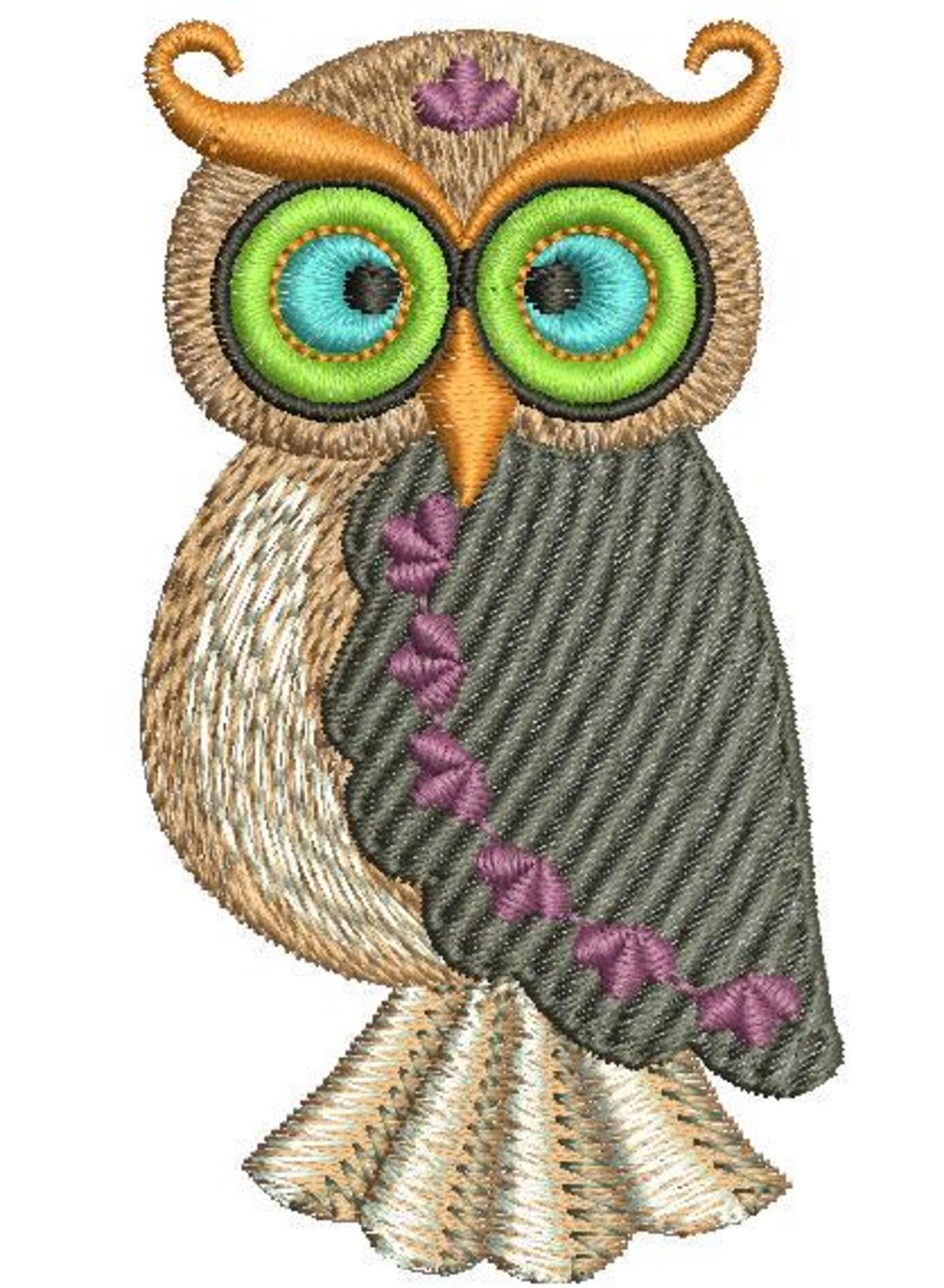 Owl Machine Embroidery Design, This is Not a Real Product, These Are ...
