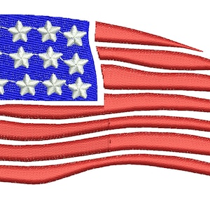 United States Flag Machine Embroidery Design (digital Files) - Etsy